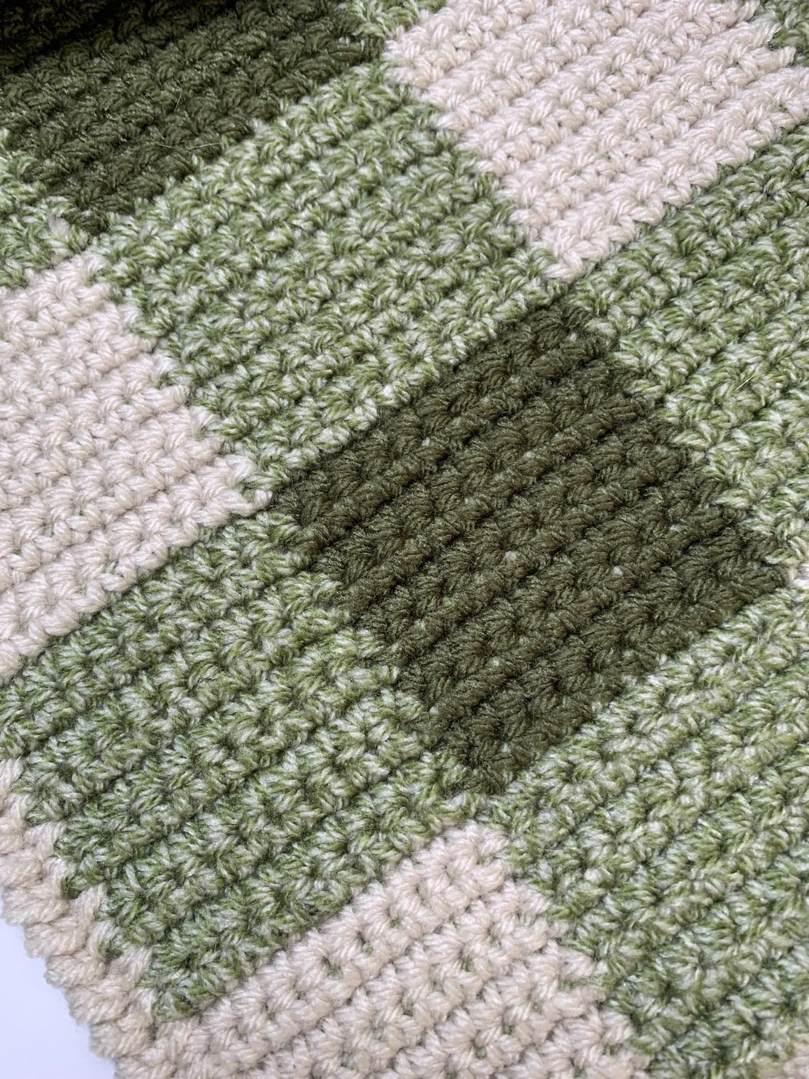 Crocheted Gingham Baby Blanket Afghan - Etsy