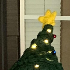 Christmas Tree Hat Crocheted With Lights and Jingle Bells - Etsy