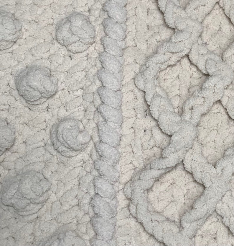 Diamond Pop Throw Pattern (crochet Pattern Only) Thick Chenille Afghan ...