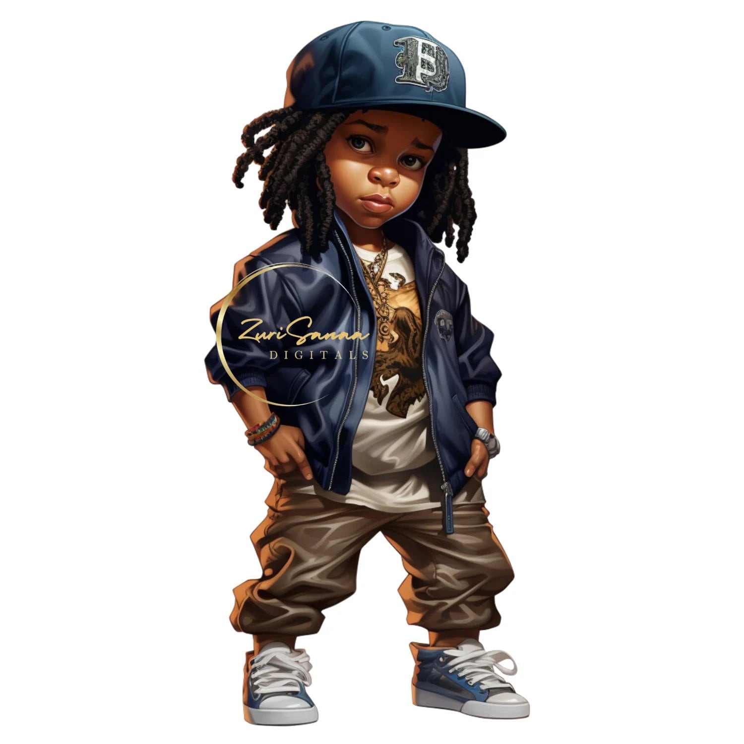 Hip-hop Inspired BOYZ Cartoon Child Clipart Set - 4 PNG Digital ...