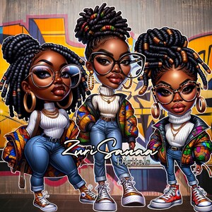 Vibrant Ankara Attire Caricature - Digital PNG Collection|high ...