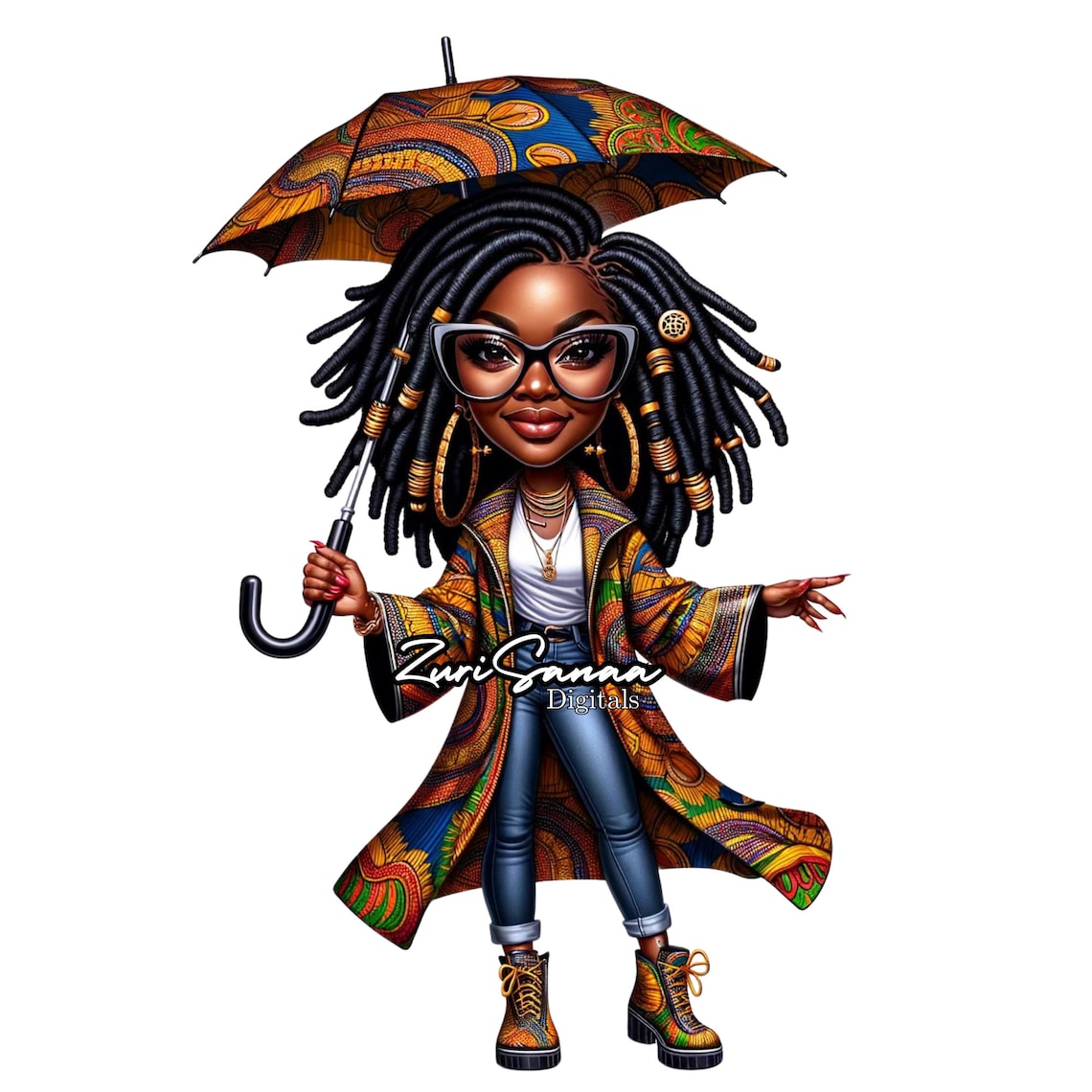 Vibrant Afrocentric Fashion Collection 10 PNG Digital Downloads - Etsy