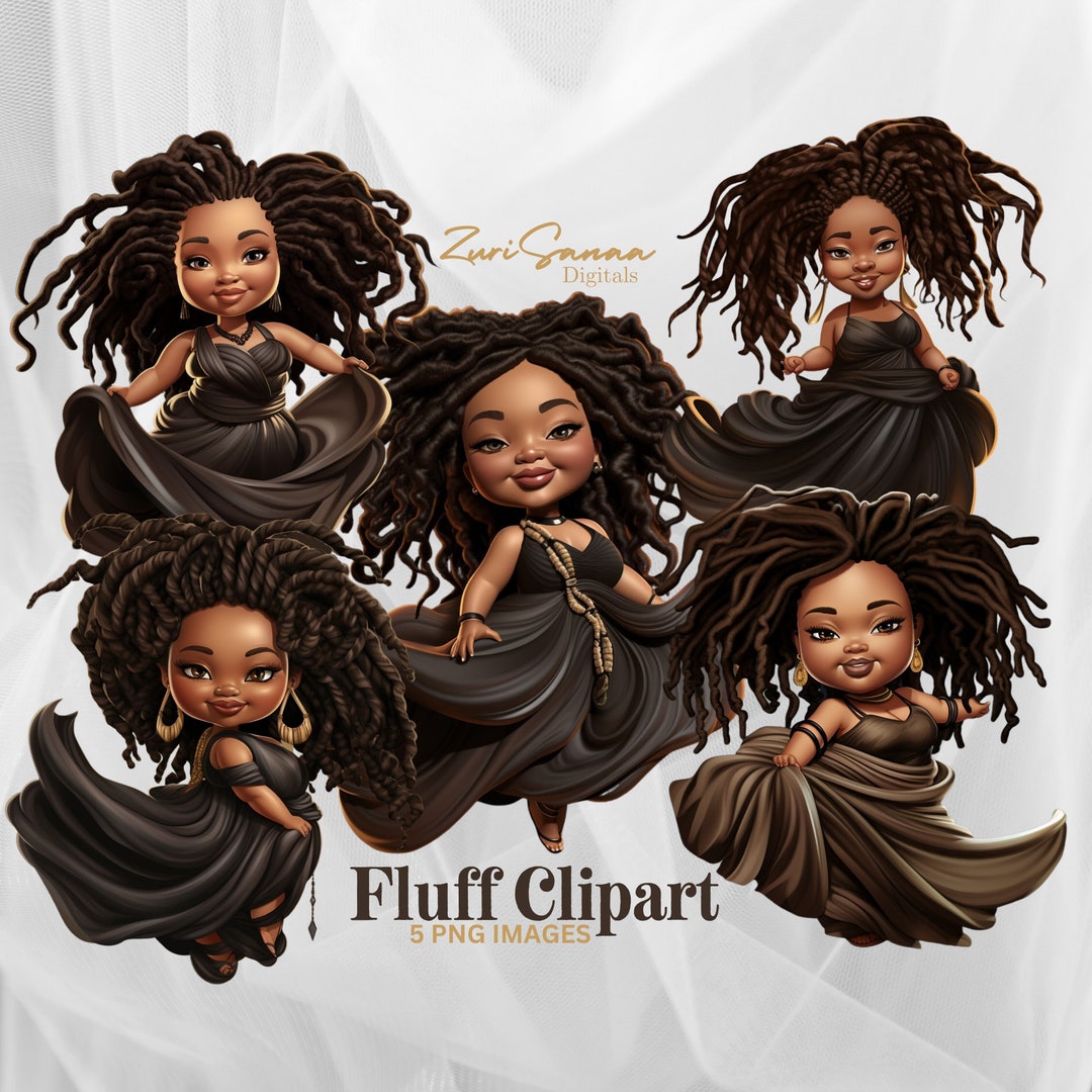 Fluff Beauties - Bundle of 5 PNG Clipart Digital Downloads - Etsy