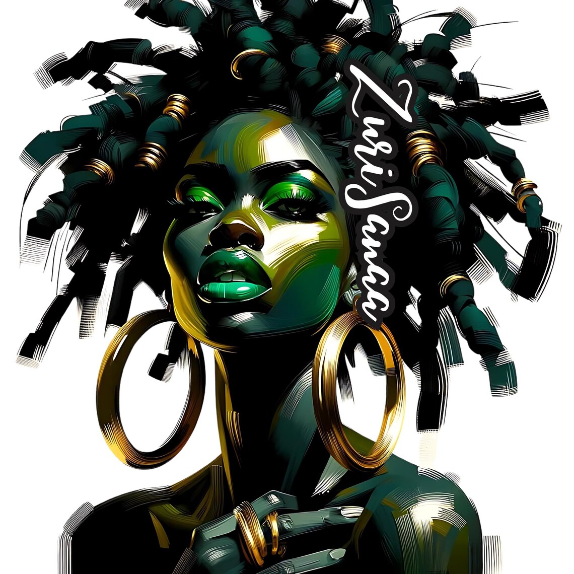 Green Goddess PNG Bundle: 3 Stunning Transparent Background Images - Etsy