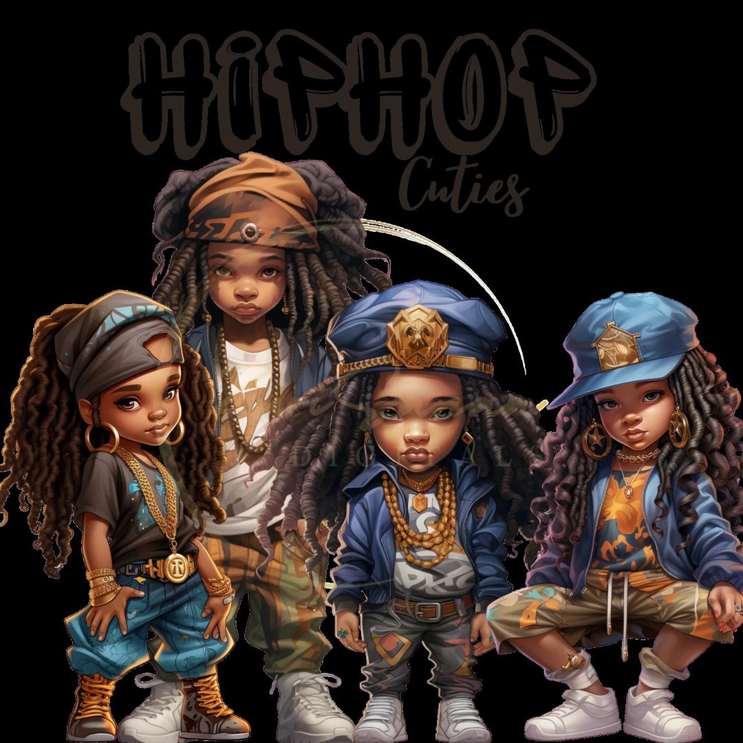 Hip-hop Cutiescartoon Child Clipart Set - 4 PNG Digital Downloads - Etsy