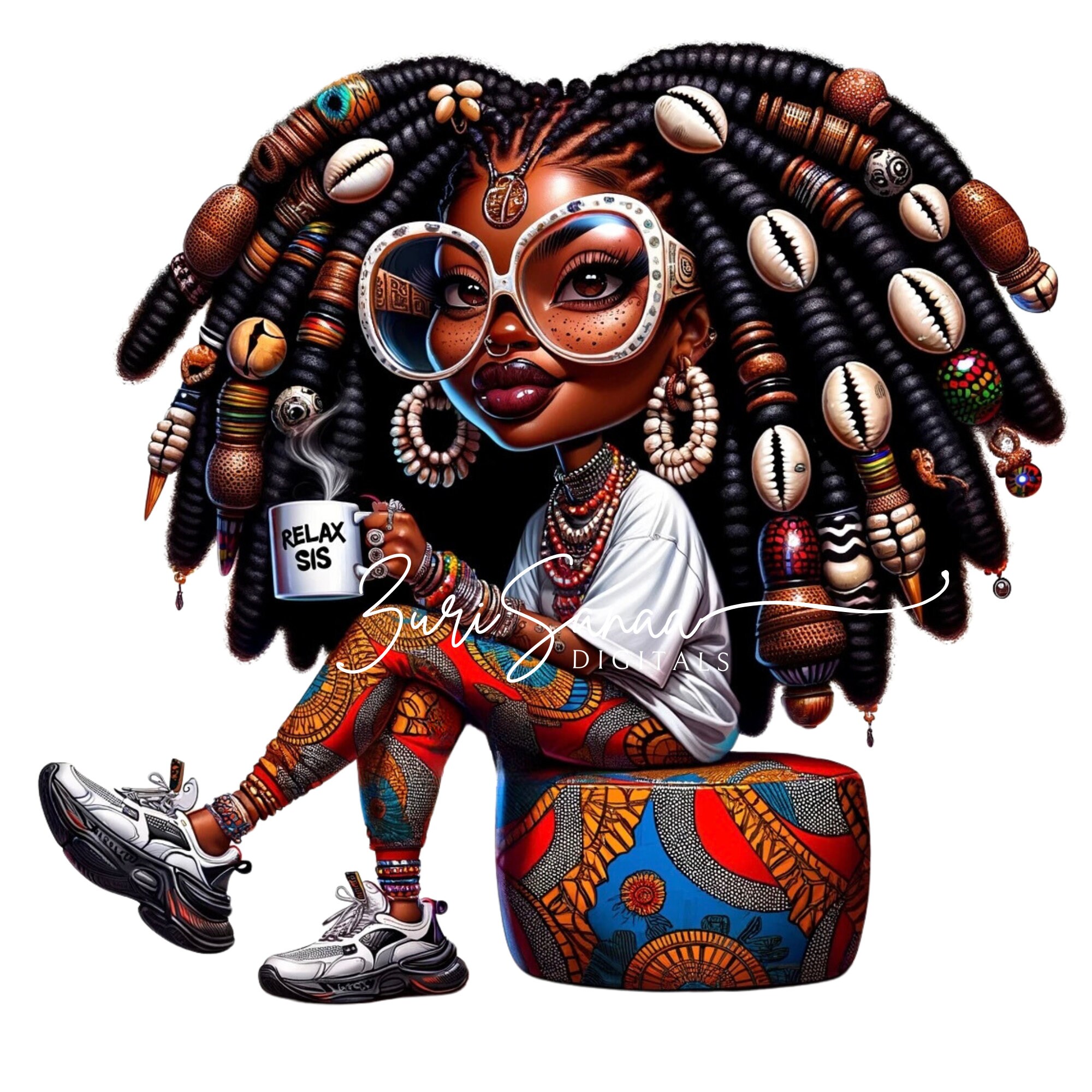Relax Sis Exclusive Digital Image Of A Confident Artistic Black Woman
