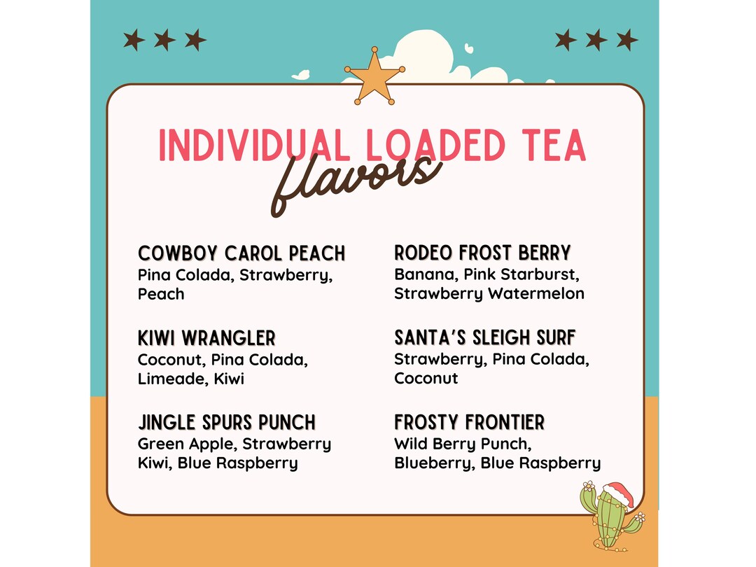 Christmas Western Loaded Tea Variety Pack Sugar-free Energy Tea Perfect ...