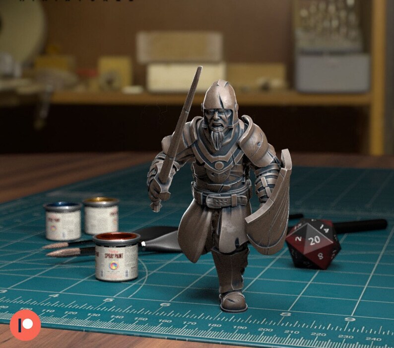10PC Armored Stronghold Guards, Dnd Miniature Guards for Table Top ...