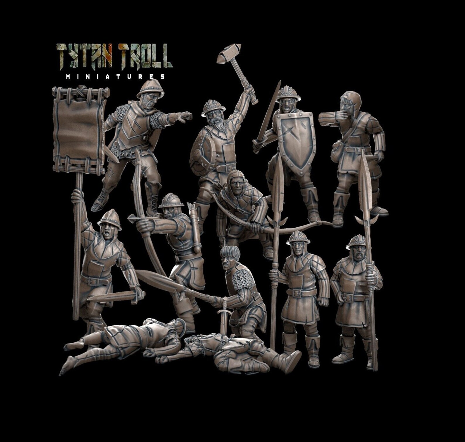 13PC City Guards, Dnd Miniature Guards for Table Top Games, Wargames ...