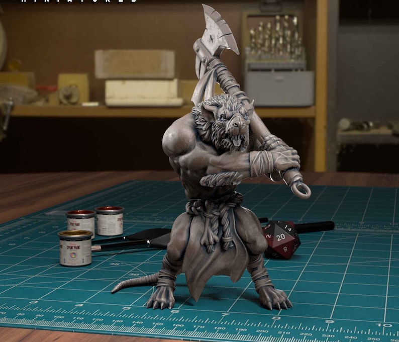 5PC Ratman Pack Dnd Miniatures for Table Top Games Wargames - Etsy