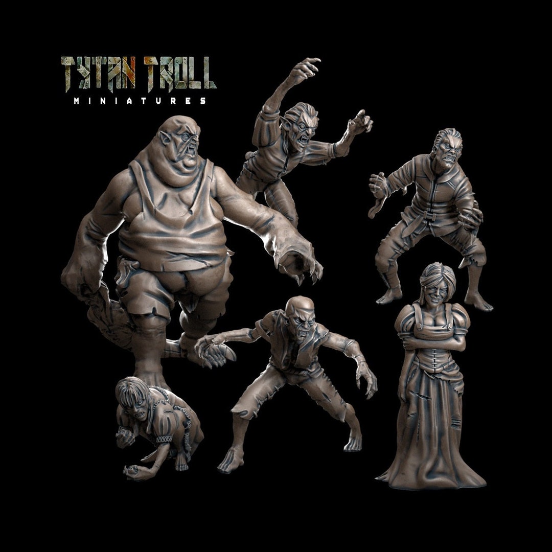 6PC Vampire Spawn Bundle, Miniature Vampire Spawns for Table Top Games ...