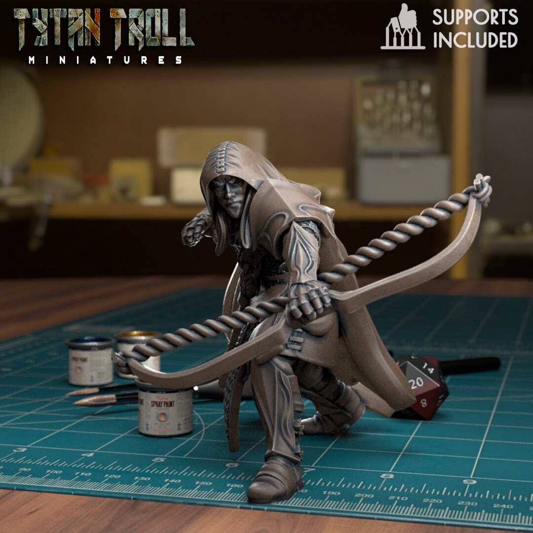 8PC Elf Miniature Army for Table Top Games, Dnd, Wargames, Pathfinder ...