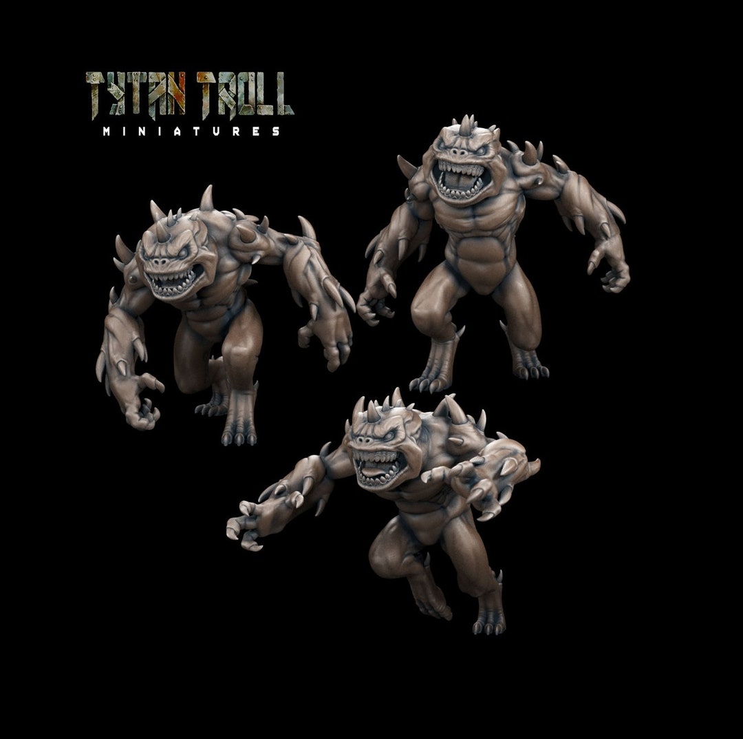 3PC Death Slaad Pack, Dnd Miniatures for Table Top Games, Wargames ...