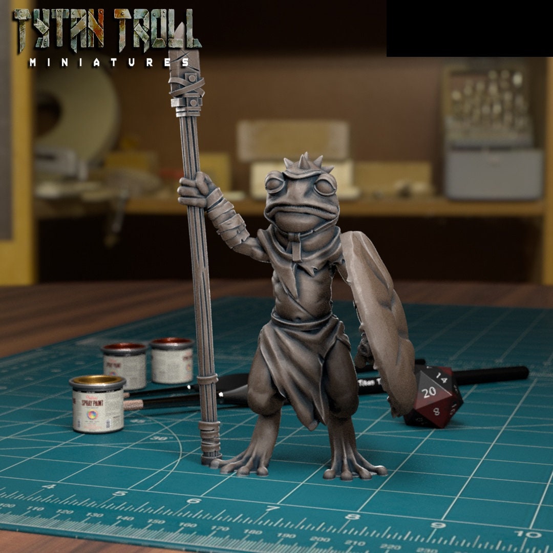 9PC Frog Warrior Tribe, Dnd Miniature Gnolls for Table Top Games ...