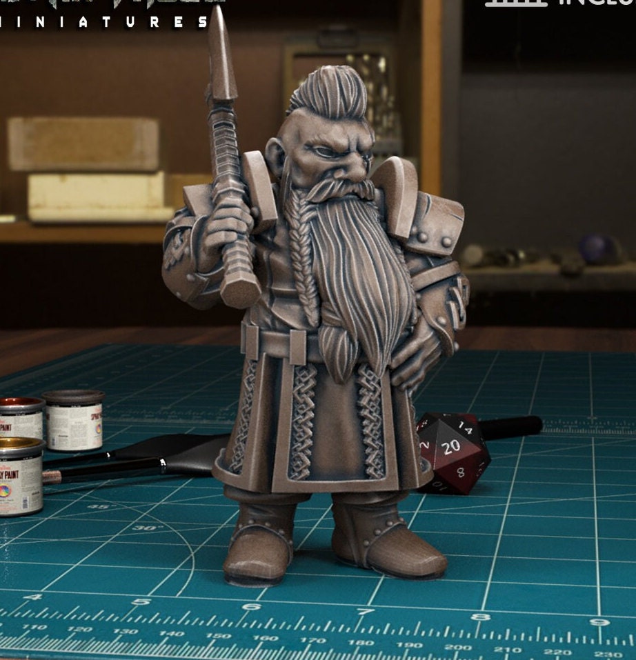 7PC Male Dwarf Mercenaries Dnd Miniature Mercenaries for - Etsy