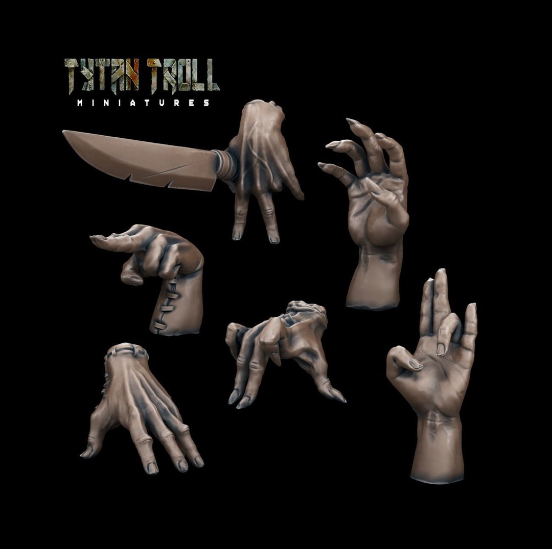 6PC Crawling Hands Dnd, Dungeon and Dragons, Miniature Army for Table ...