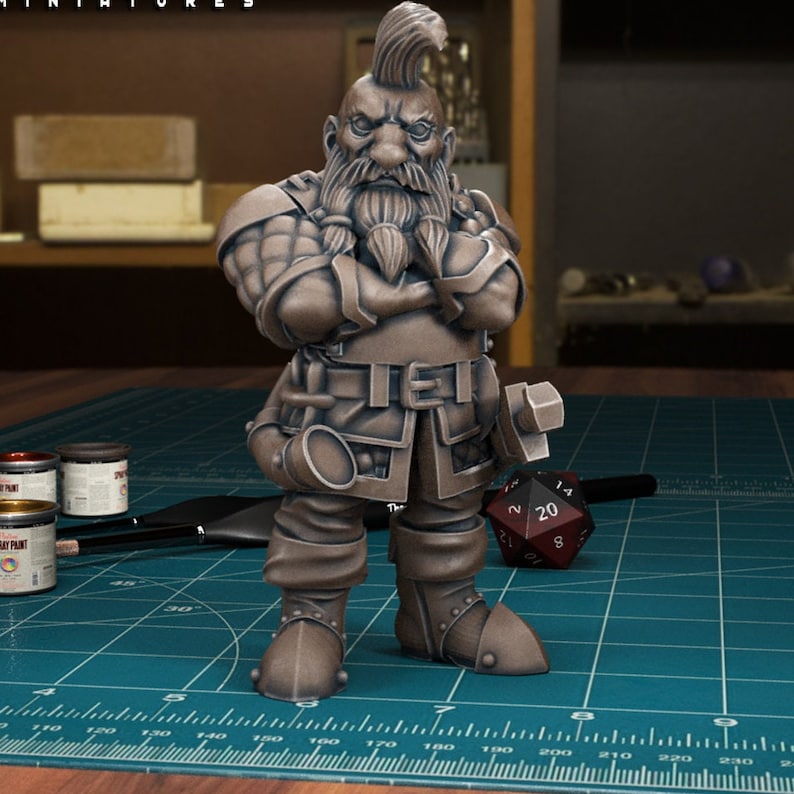 7PC Male Dwarf Mercenaries, Dnd Miniature Mercenaries for Table Top ...