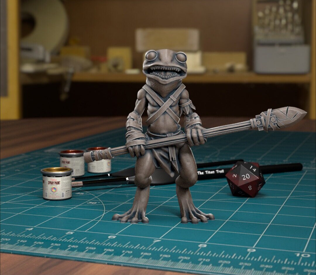 9PC Frog Warrior Tribe, Dnd Miniature Gnolls for Table Top Games ...
