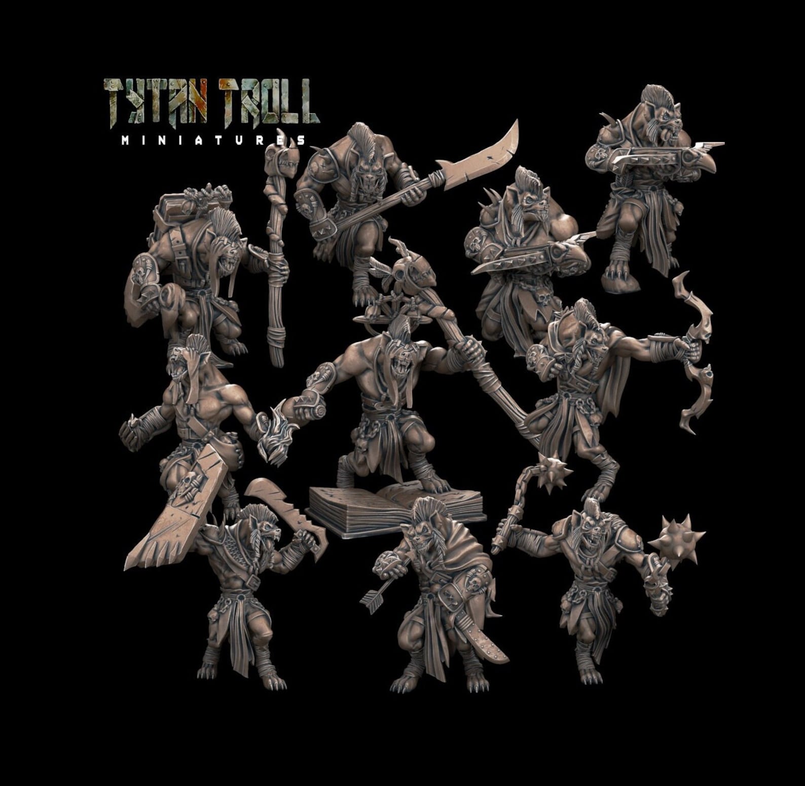 10PC Gnoll Guild, Dnd Miniature Gnolls for Table Top Games, Wargames ...