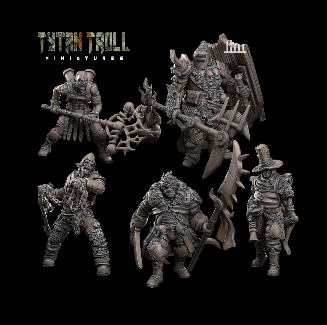 6PC Wasteland Pilgrims, Miniature Army for Table Top Games, Dnd ...