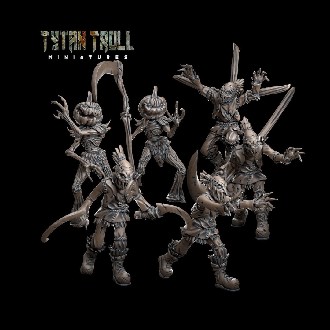 6PC Scarecrow Bundle Dnd, Dungeon and Dragons, Miniature Army for Table ...