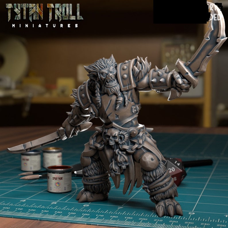 4PC Bugbear Ambush Miniatures for Table Top Games, Dnd, Wargames ...