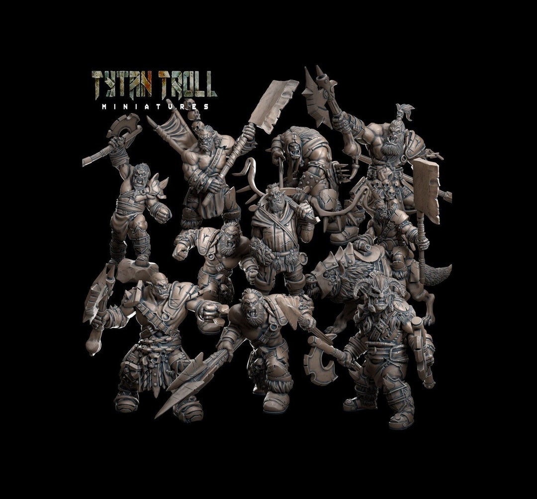 12PC Orcish Horde, Dnd, Dungeons and Dragons, Miniature Army for Table ...