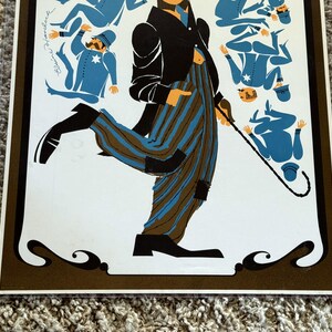 1968 CHARLIE CHAPLIN LITHOGRAPH Pop Art Poster by Artist Elaine ...