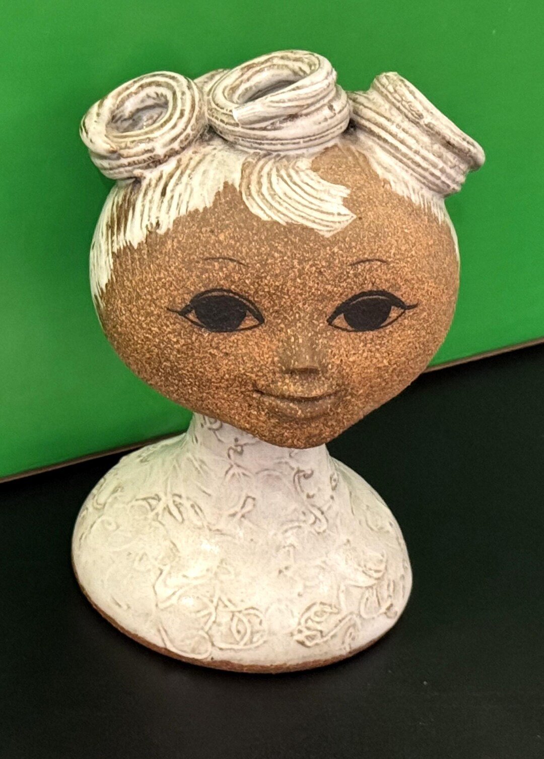 RARE Joan Amparán Ceramic "girlie Head" FACE VASE -mint Condition ...