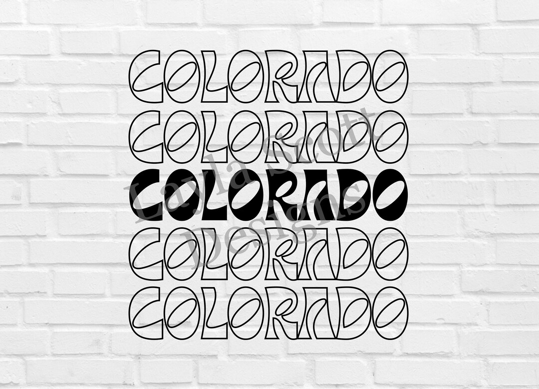 Groovy Colorado Svg PDF Cricut Glowforge Design T-shirt Sign Vintage ...