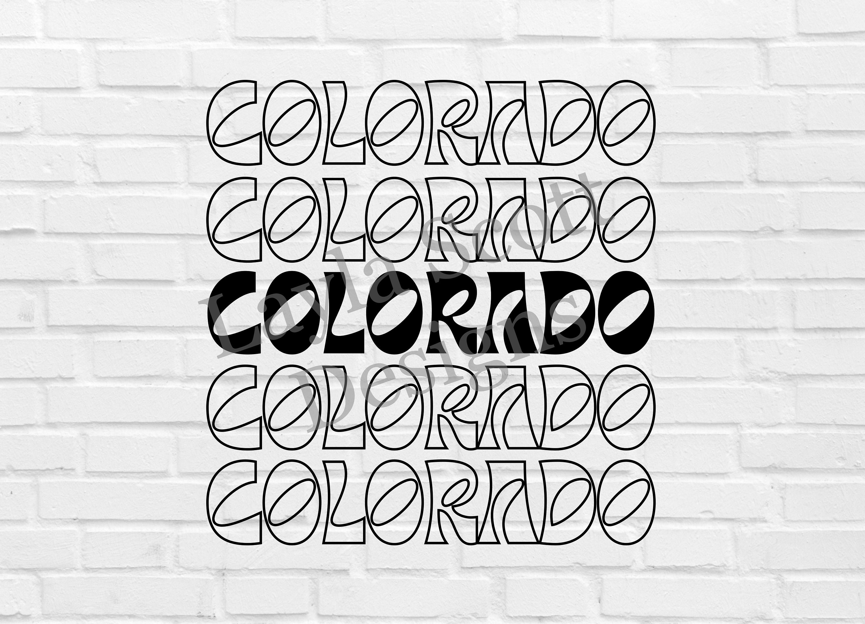 Groovy Colorado Svg PDF Cricut Glowforge Design T-shirt Sign Vintage ...