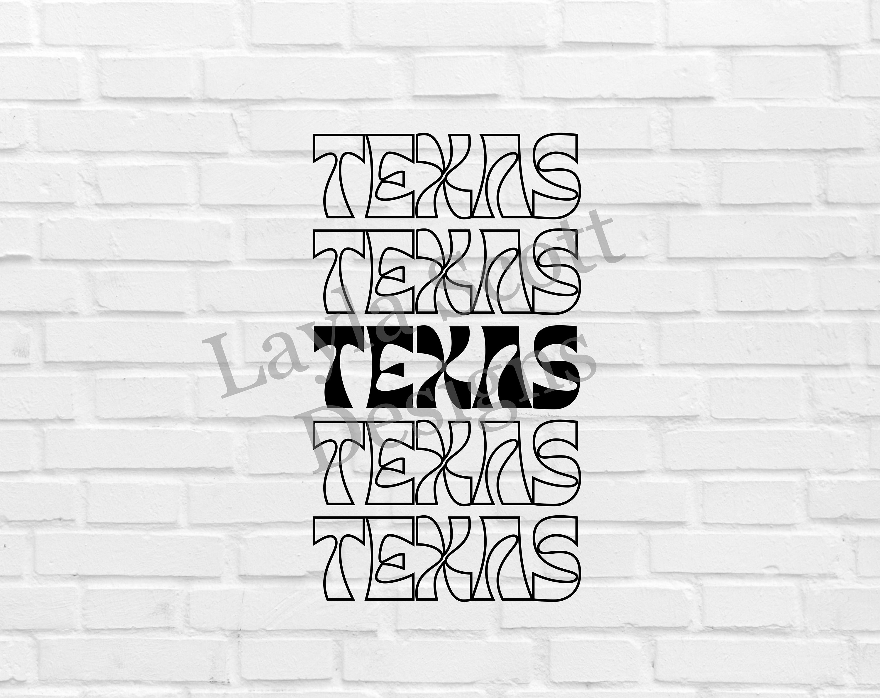 Groovy Texas Svg PDF Cricut Glowforge Design T-shirt Sign Vintage 70s ...