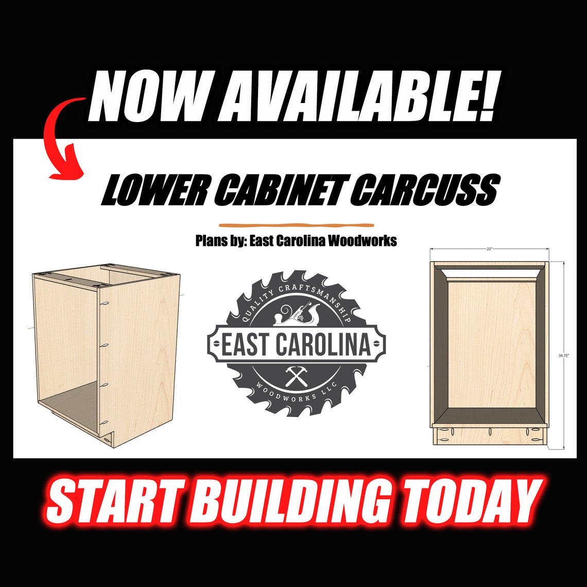 Lower Cabinet Carcass Plans - Etsy
