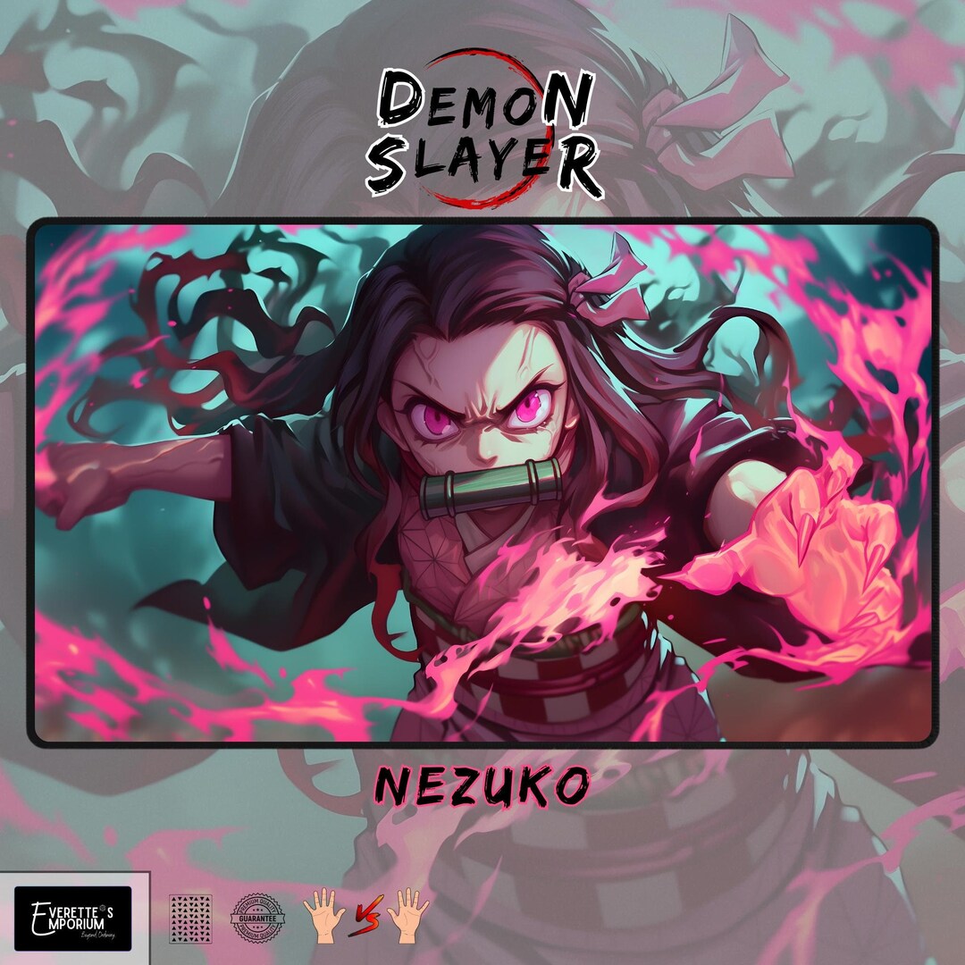 Nezuko 24 X 14 or 31.5 X 15.5inch, Demon Slayer Themed Playmat or Desk ...