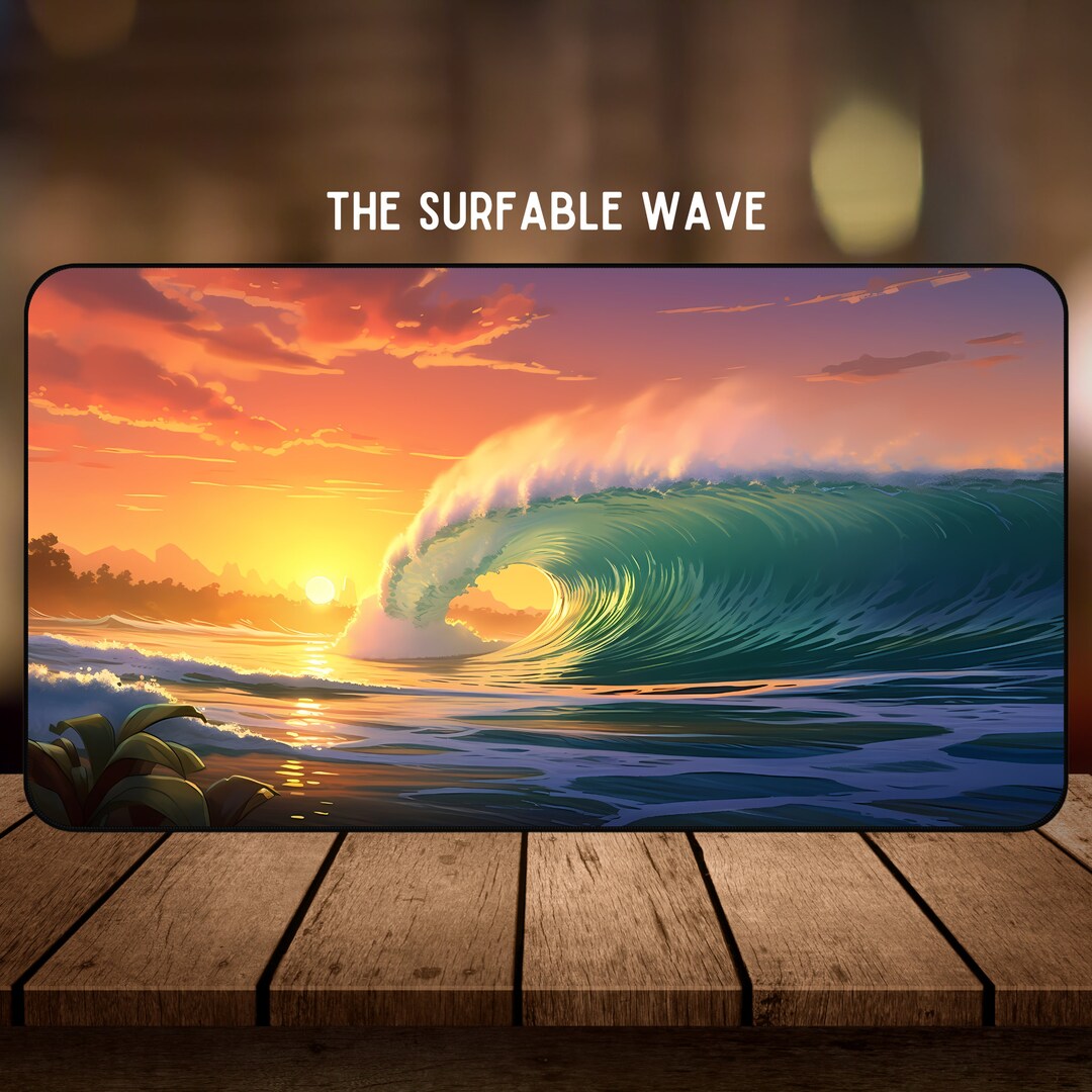 The Surfable Wave 22 X 12 Disney Lorcana Themed Playmat Non-slip, Card ...