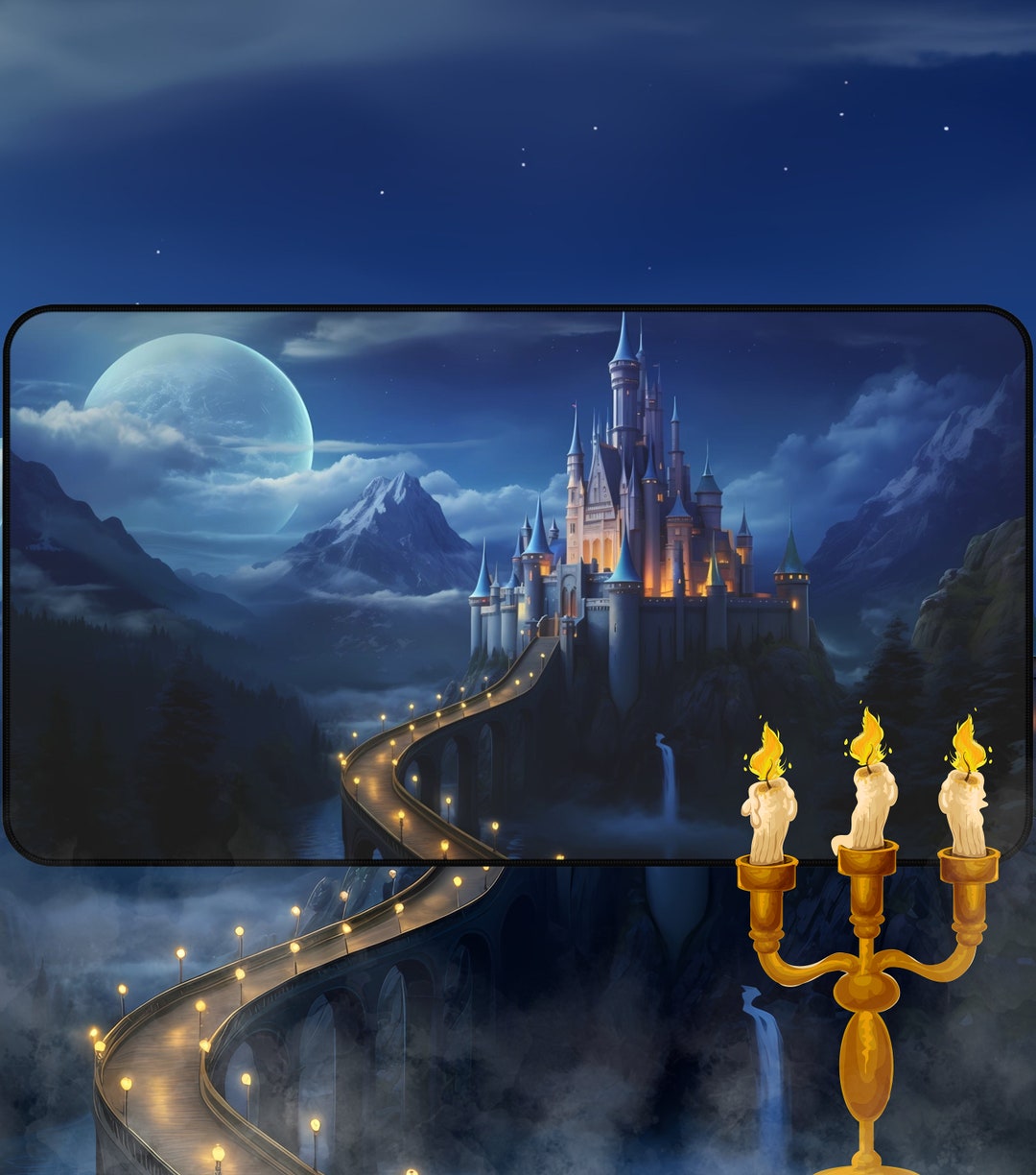 Lorcana Playmat the Beast's Castle Trading Card Games - Etsy UK