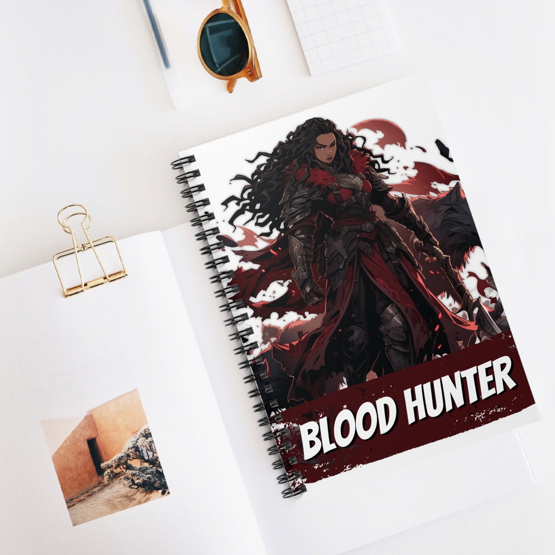 Spiral Dnd Notebook: Female Blood Hunter Ruled Line Paper - Etsy