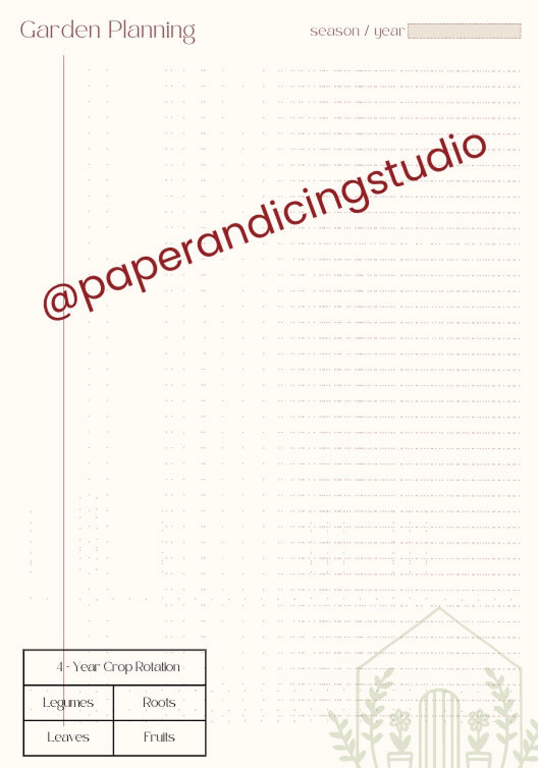 Garden Planning Sheet - Etsy