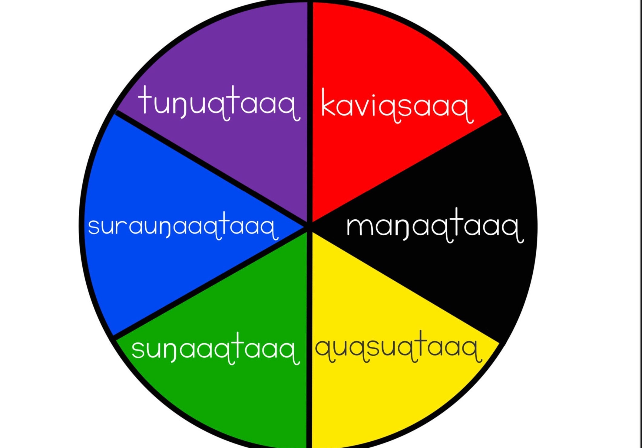 Color Wheel Worksheet - Inupiatun - Etsy