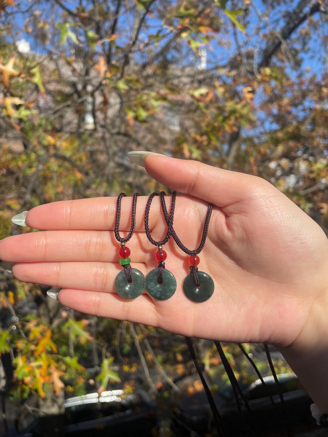 Guatemalan Donut Jade String Necklace - Etsy