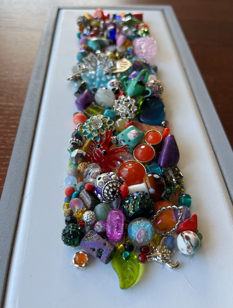 Wall Art - Beaded Framed Wall Art - Beadwork Home Decor - Handmade ...