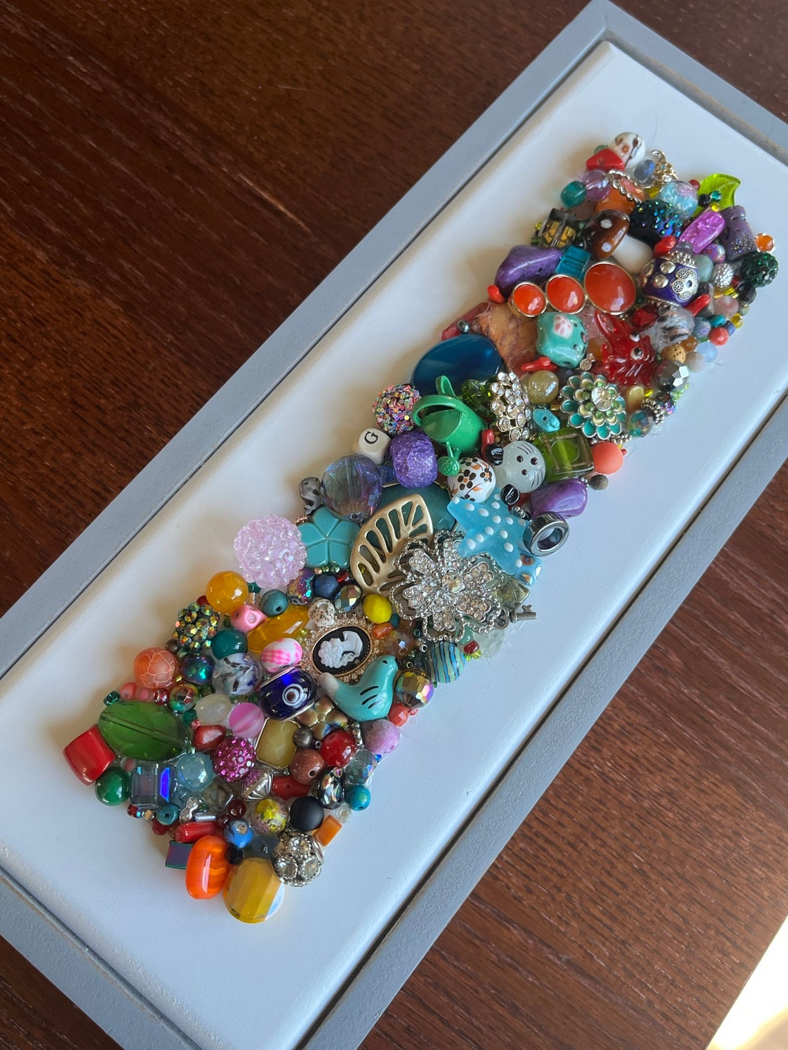 Wall Art - Beaded Framed Wall Art - Beadwork Home Decor - Handmade ...