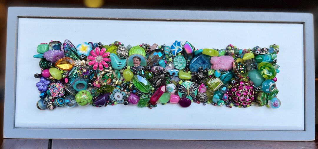 Wall Art - Framed Beaded Artwork - Beadwork Home Decor - Handmade ...