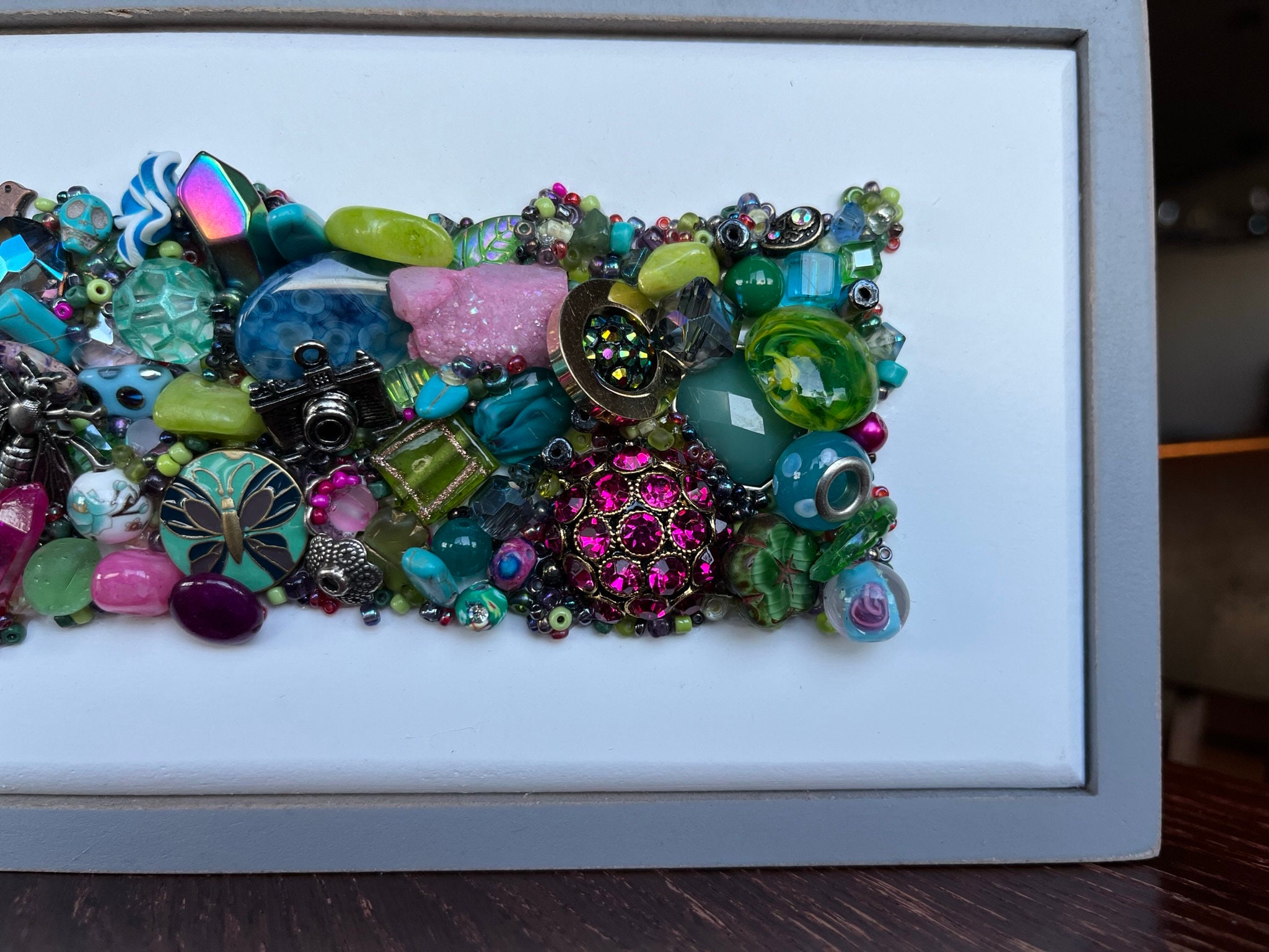 Wall Art - Framed Beaded Artwork - Beadwork Home Decor - Handmade ...