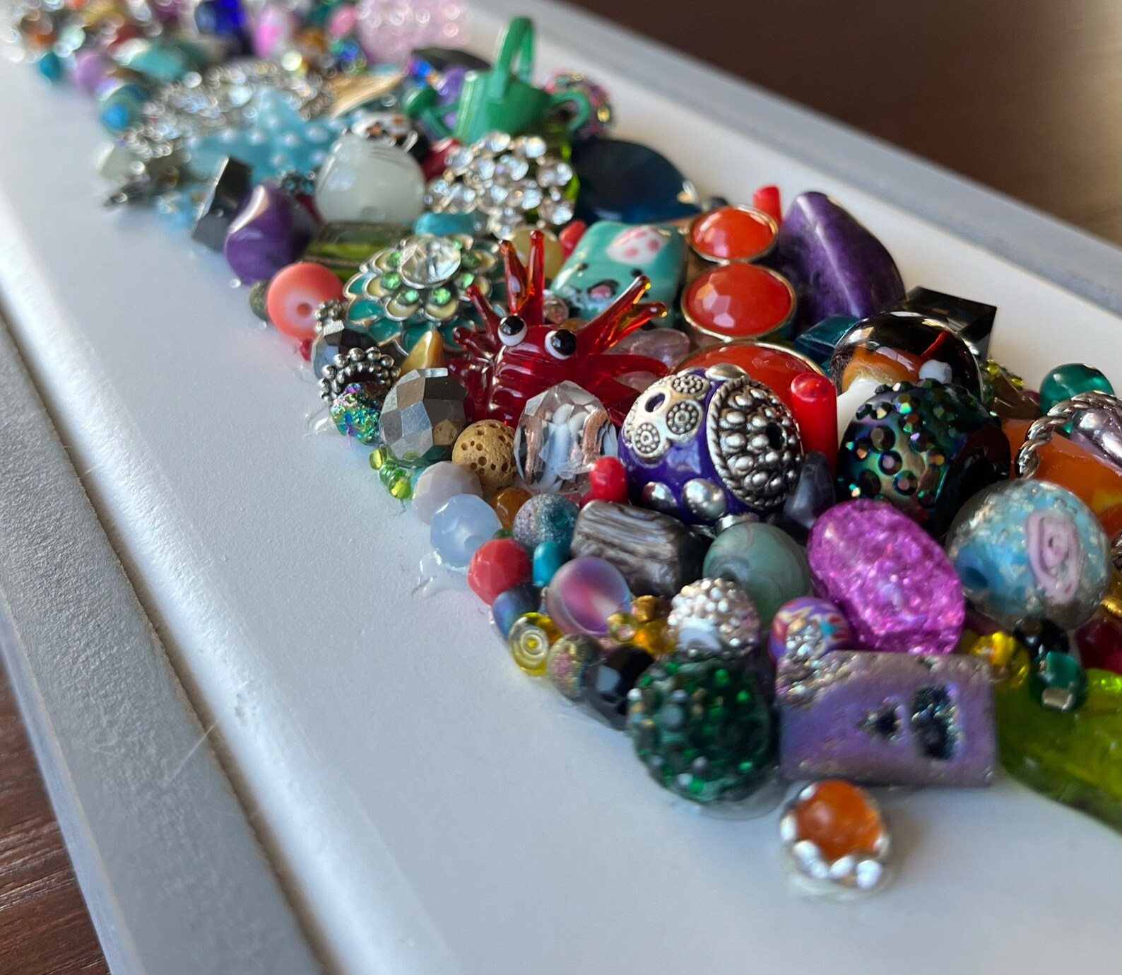 Wall Art - Beaded Framed Wall Art - Beadwork Home Decor - Handmade ...