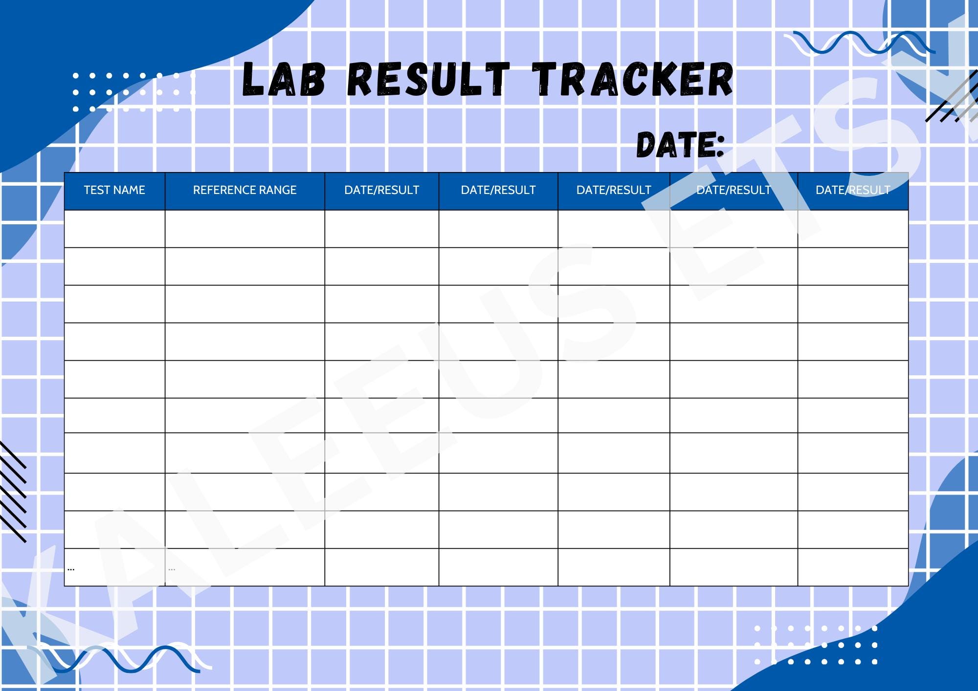 Lab Result Tracker, Lab Tracker, Lab Results Tracker, Lab Results ...
