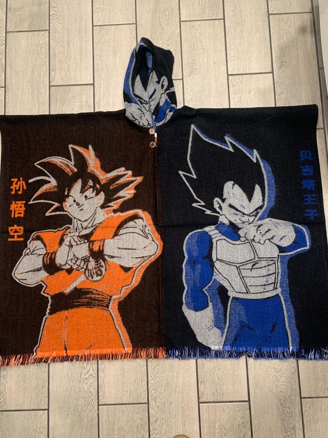 Dragon Ball Z Poncho Alpaca Wool Poncho Unisex One Size Very Soft and ...