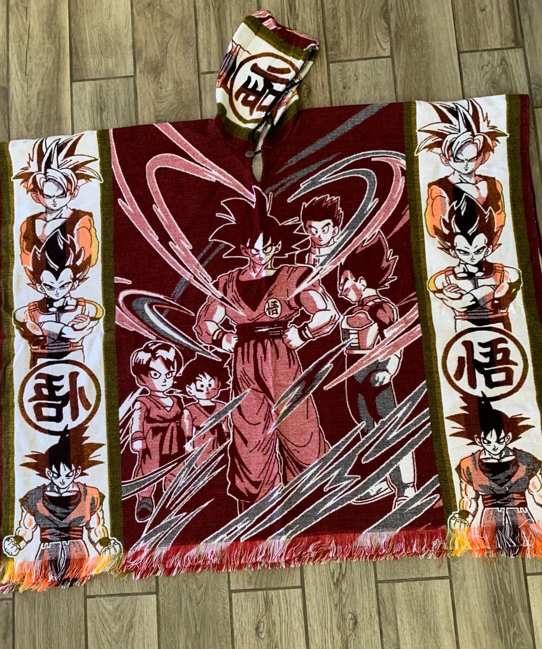 Dragon Ball Z Poncho Alpaca Wool Poncho Unisex One Size Very Soft and ...