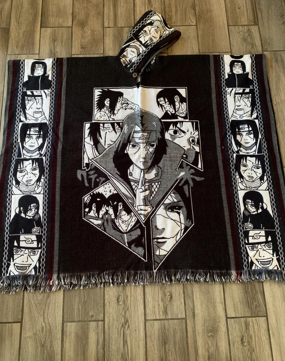 Naruto Itachi Uchiha Alpaca Wool Poncho Unisex One Size Very Soft and ...