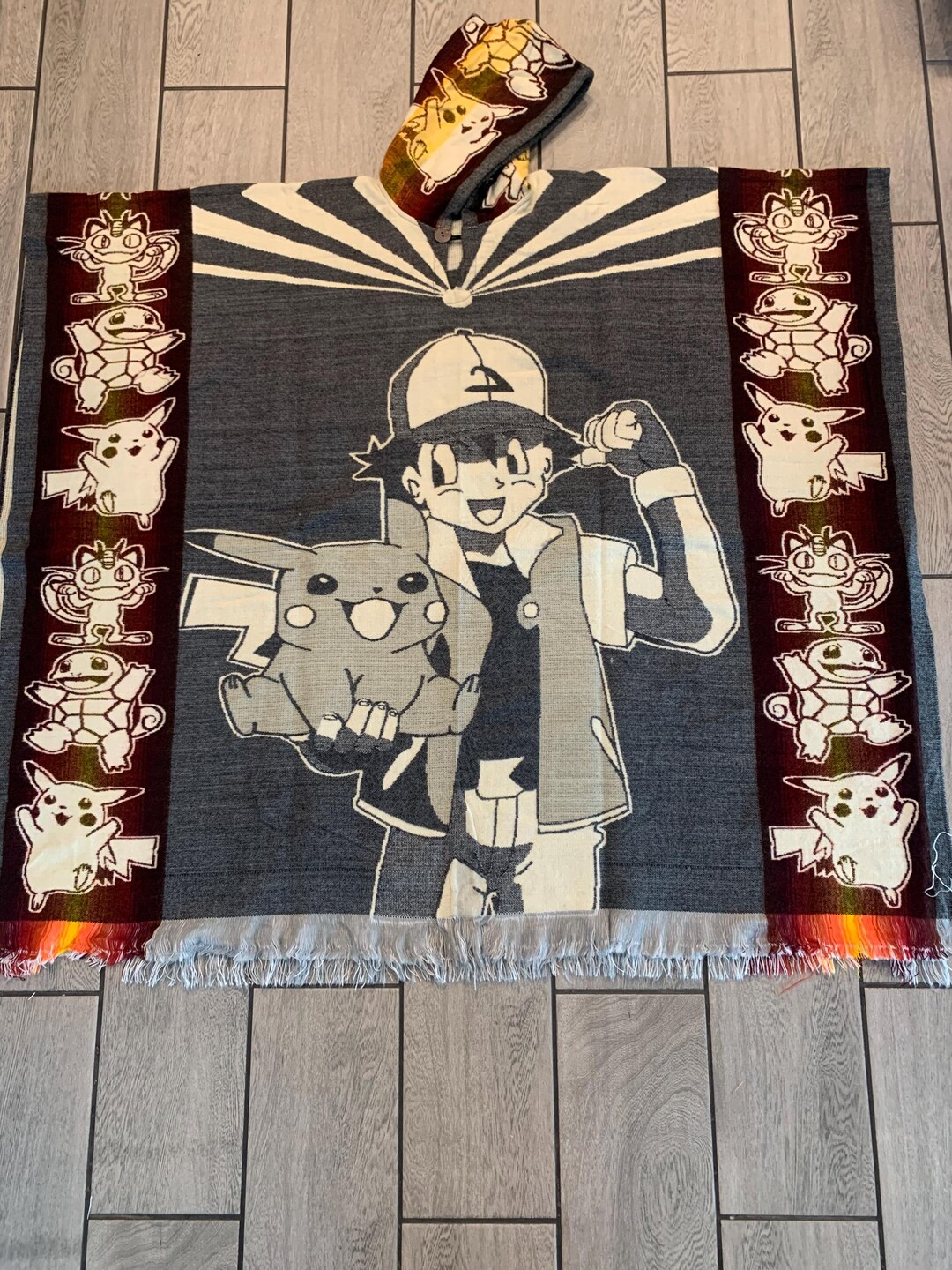 Anime Exclusive Alpaca Poncho Gaban. Poncho Unisex Hooded Alpaca Wool ...